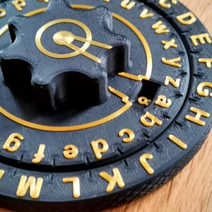 Caesar Cipher Decoder Wheel 3D Printed, Offset Alphabet Secret Code ...