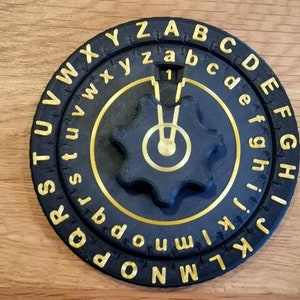 Caesar Cipher Decoder Wheel 3D Printed, Offset Alphabet Secret Code ...