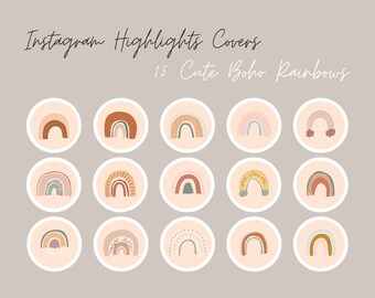 Boho Instagram Highlight, Pastel Instagram Highlight Set, Instagram ...