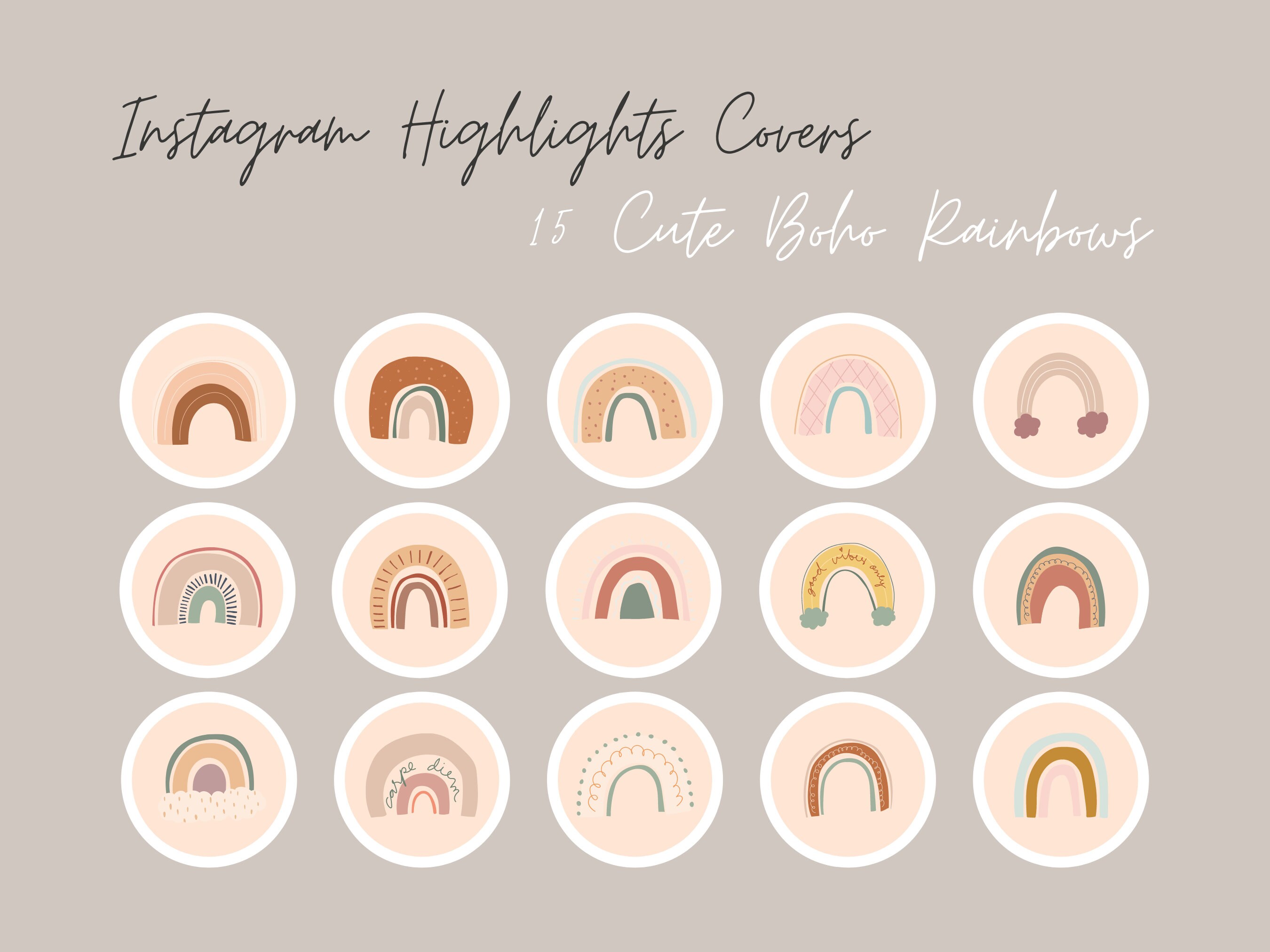 Boho Instagram Highlight, Instagram Highlight Set, Instagram Highlight ...
