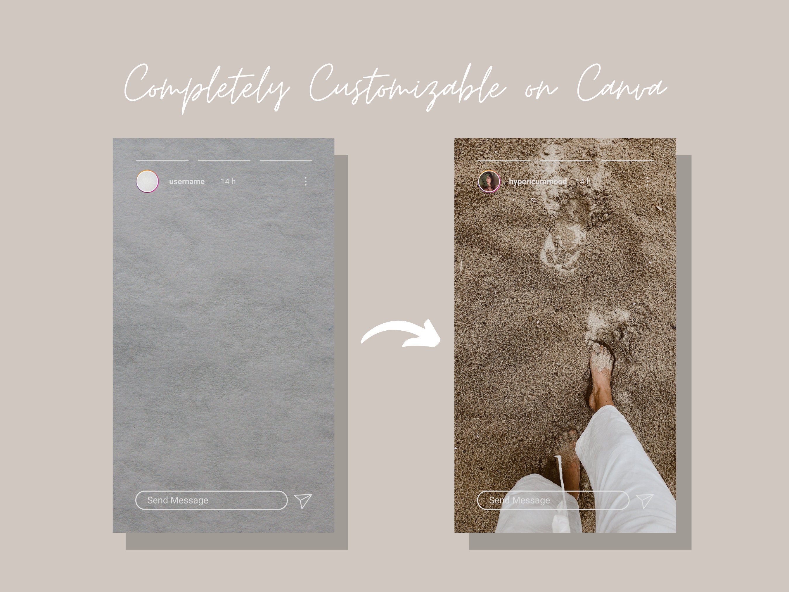 Instagram Template Profile Mockup Editable in Canva, Social Media ...