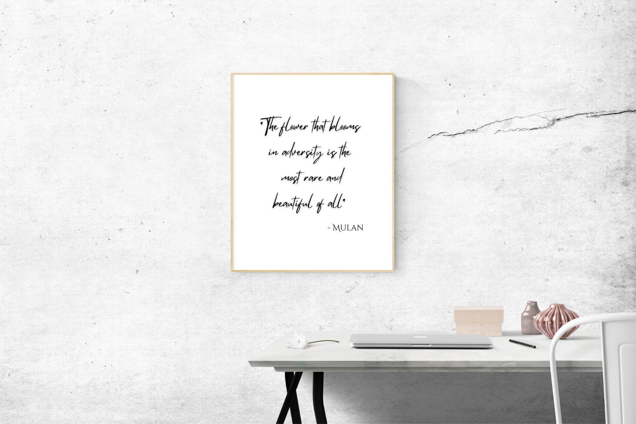Mulan Quote Poster - Script - Etsy