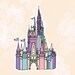 Bold Colored Cinderella Castle Sticker - Etsy
