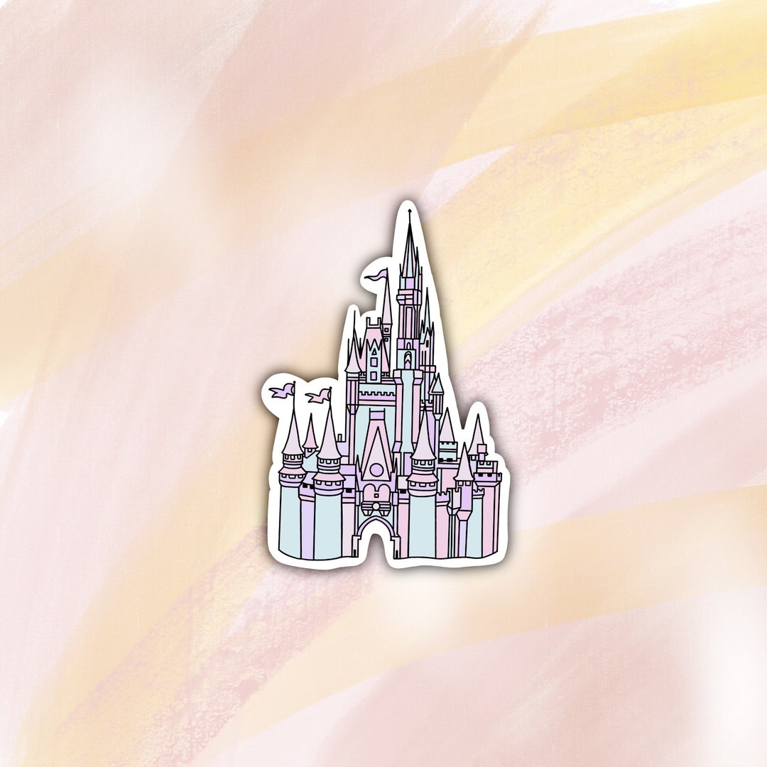 Pastel Colored Cinderella Castle Sticker - Etsy