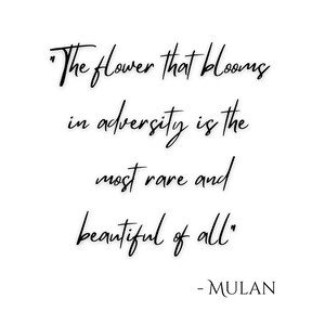 Mulan Quote Poster - Script - Etsy Canada
