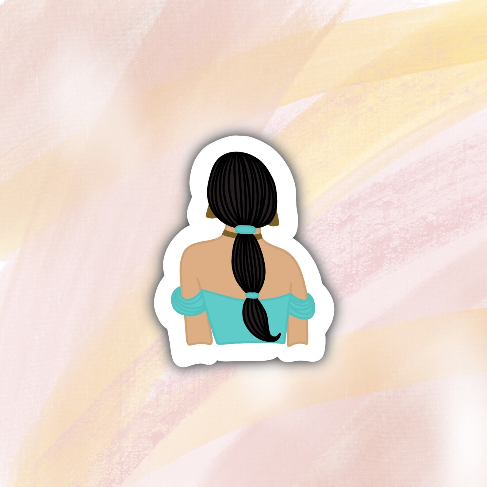 Princess Jasmine Hair Sticker - Etsy