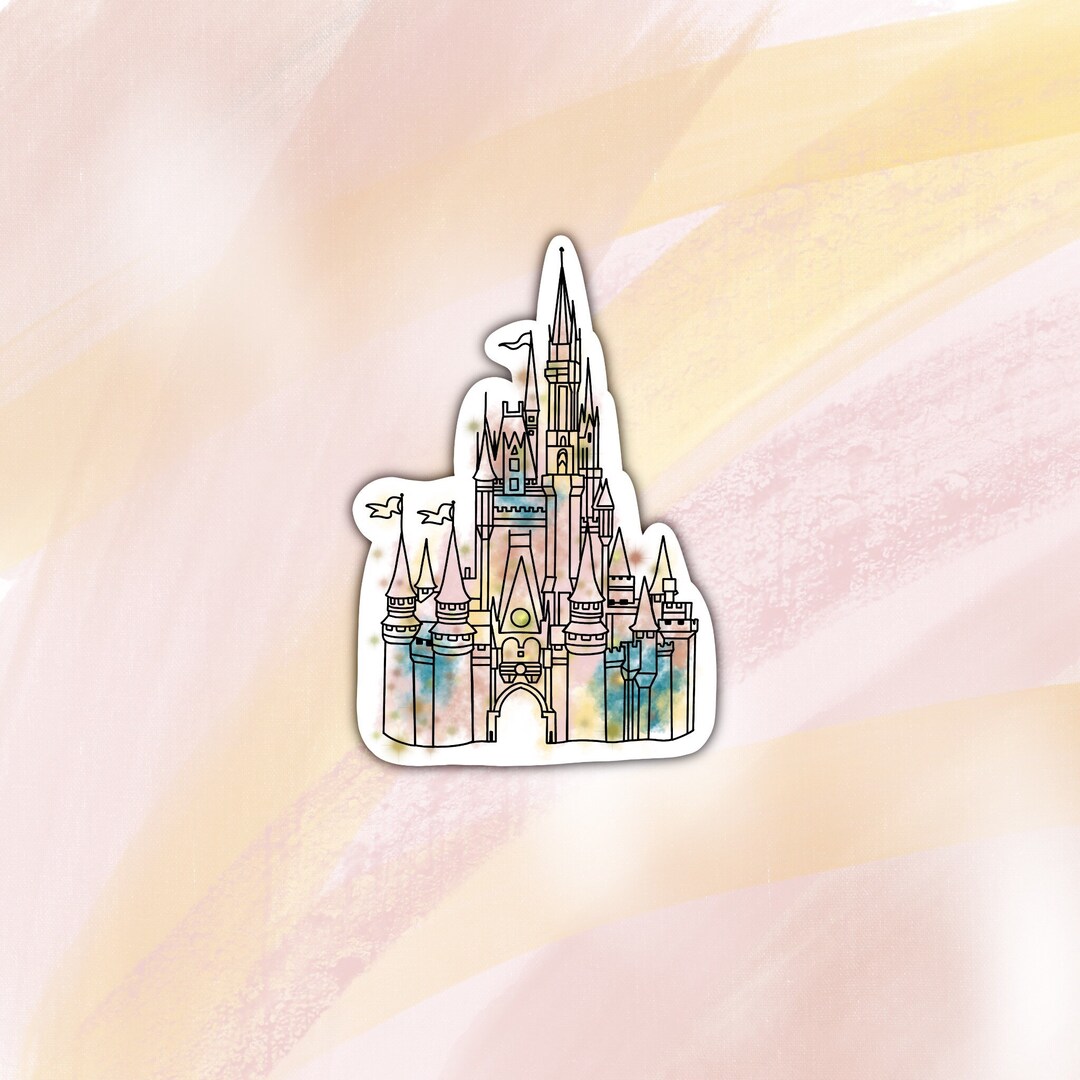 Watercolor Cinderella Castle Sticker - Etsy