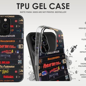 Retro VHS Phone Case Horror Movie Cover Fit for iPhone 16 Pro Max, 15 ...