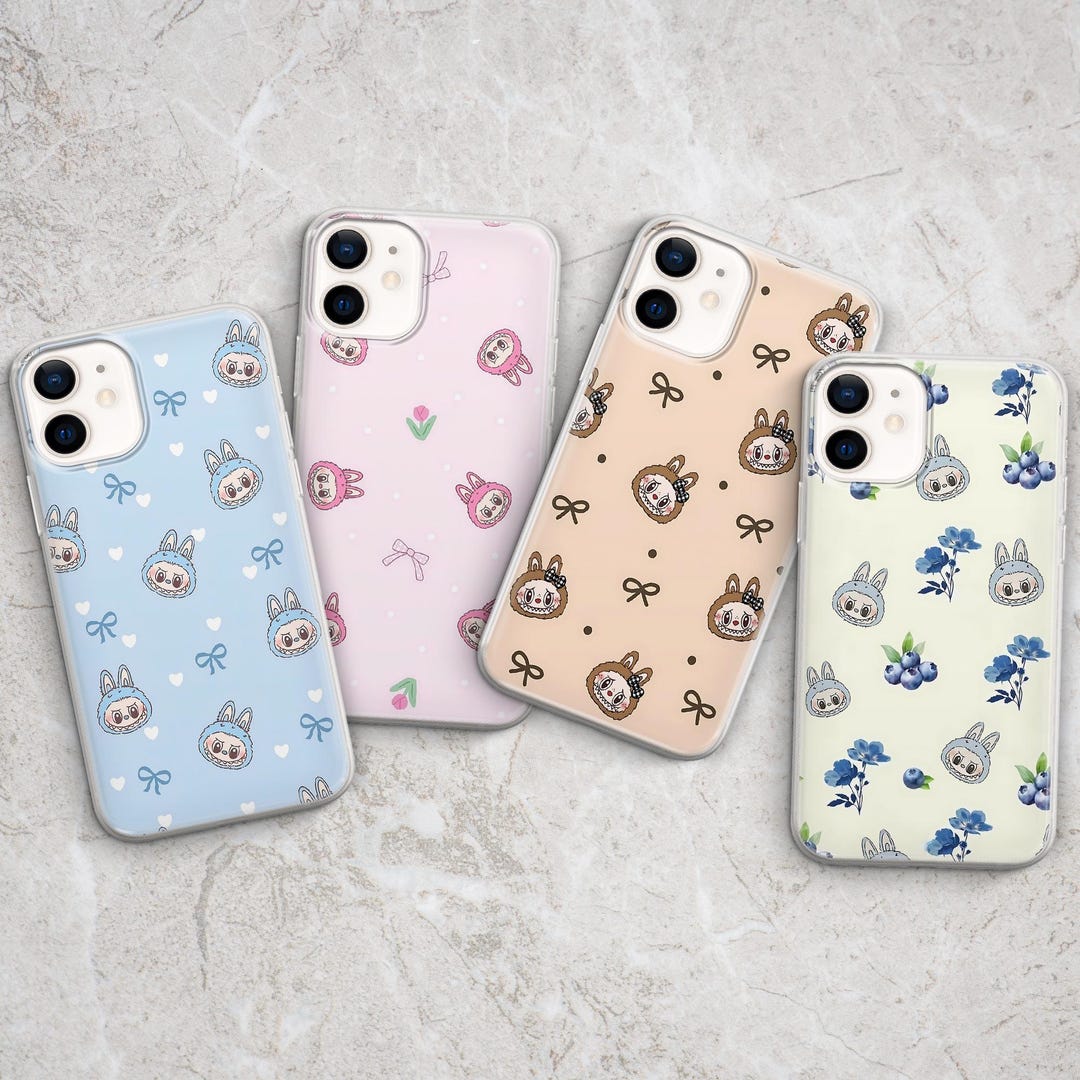 Labubu Doll Phone Case Cute Kawaii Pattern Cover Fit for iPhone 17 Pro ...
