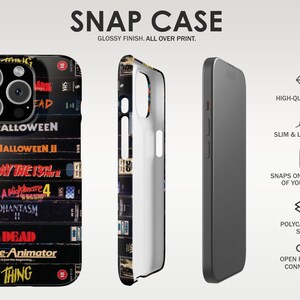 Retro VHS Phone Case Horror Movie Cover Fit for iPhone 16 Pro Max, 15 ...