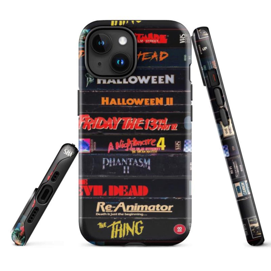 Retro VHS Phone Case Horror Movie Cover Fit for iPhone 16 Pro Max, 15 ...