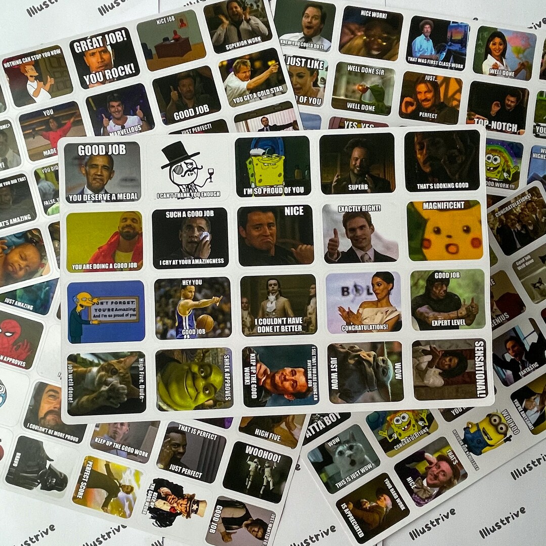 Meme Stickers Positive Grading Memes Stickers for Teachers - Etsy