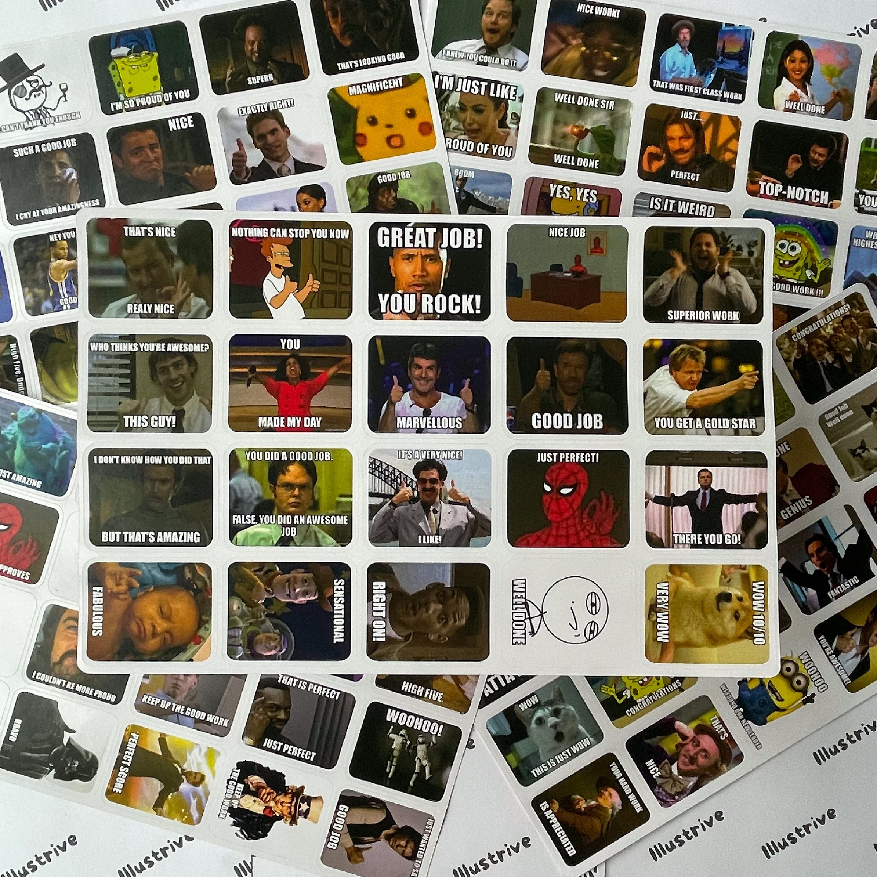 Meme Stickers Positive Grading Memes Stickers for Teachers - Etsy