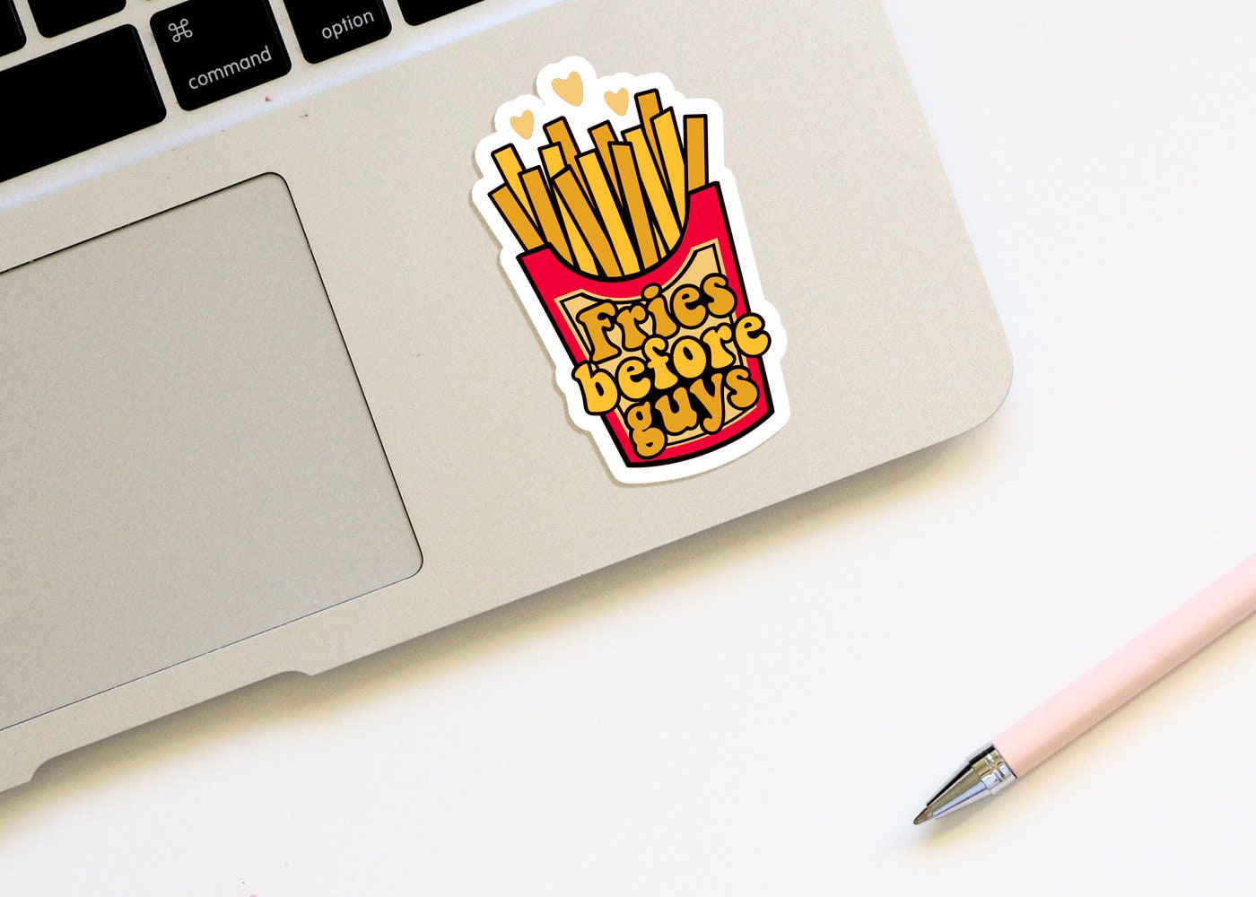 Fries Before Guys Sticker, French Fry Sticker, Tumbler Sticker, Journal ...