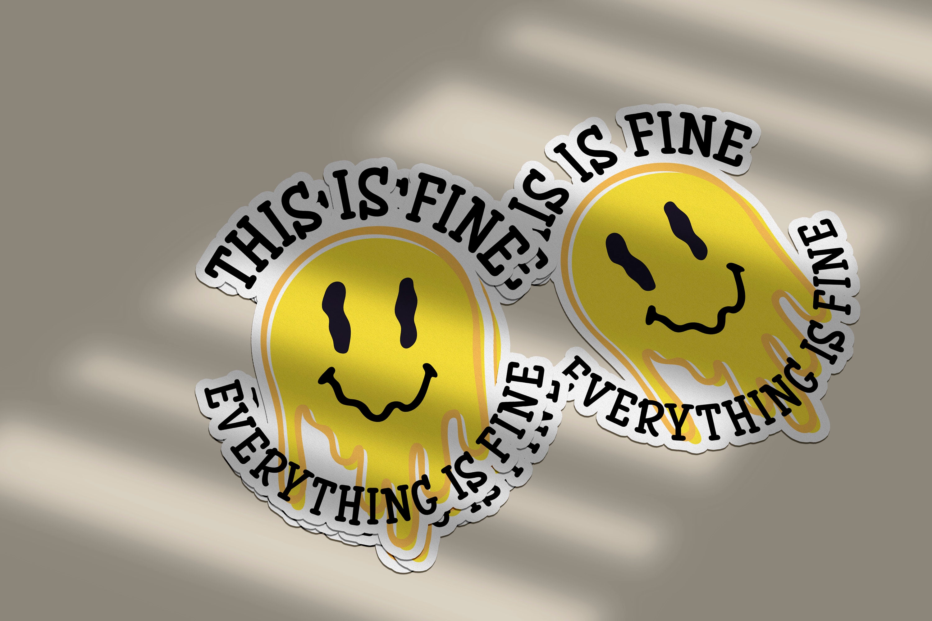 This is Fine Everything is Fine 5 Sizes Sticker , Glossy and Matt ...