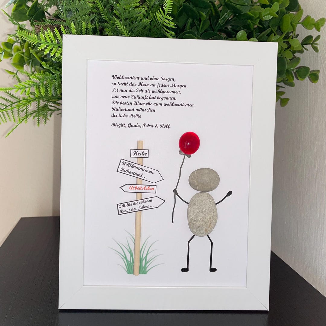 Steinbild Rente klassisch, personalisierbar, Pension, Geschenkideen zum ...