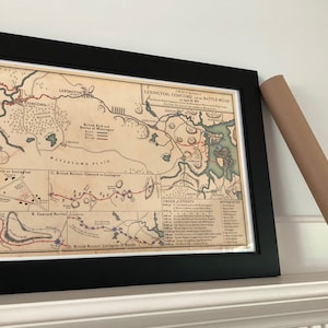 Colonial History Map; Lexington, Concord, and the Battle Road, 250th ...