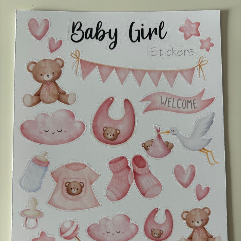 Baby Girl Stickers - Etsy