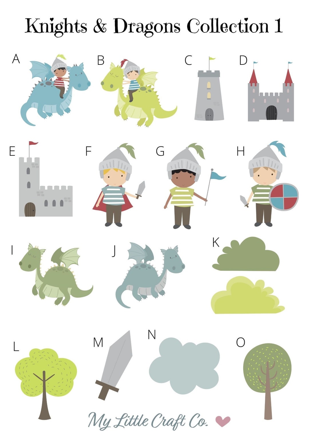 Stickers Knights and Dragons 1 Transparent or White Waterproof Vinyl ...