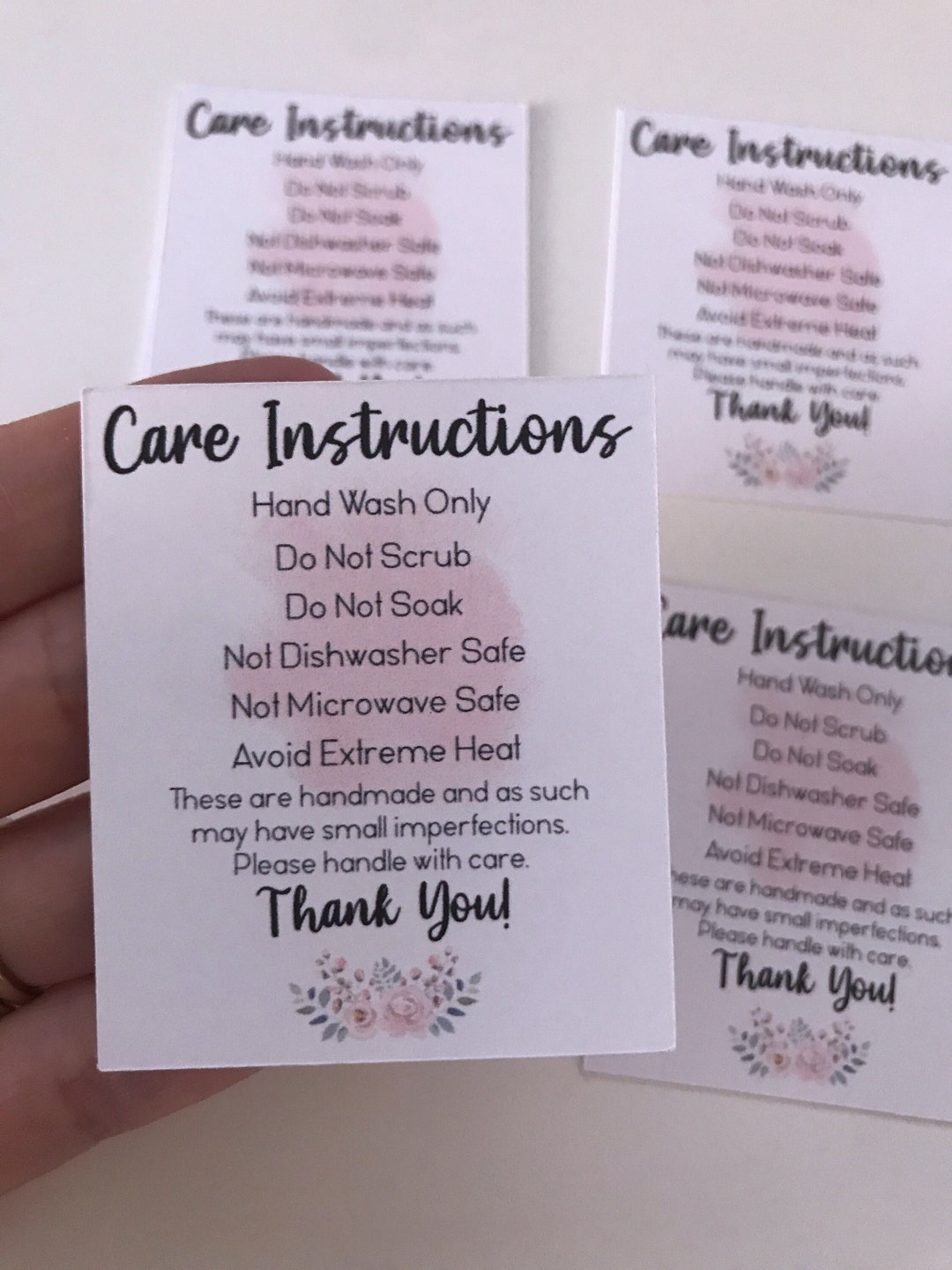 Care Card Instructions - Etsy
