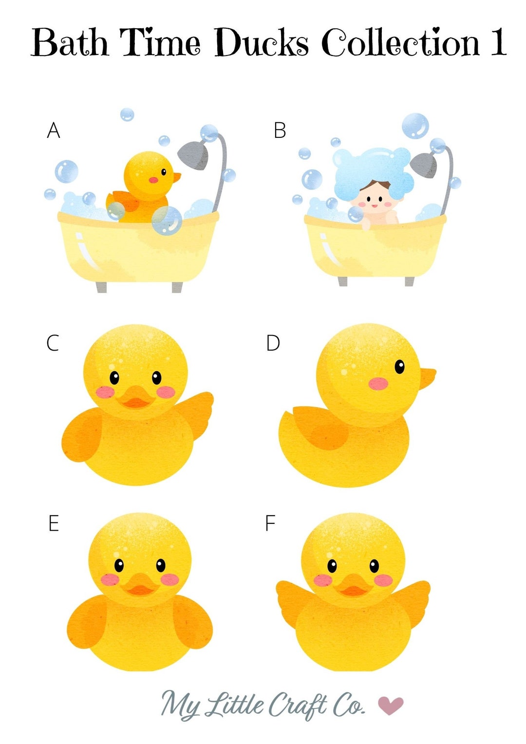 Stickers Bath Time Ducks Transparent or White Waterproof Vinyl Stickers ...