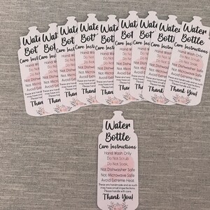 Water Bottle Care Cards, Bottle Care Instructions - Etsy