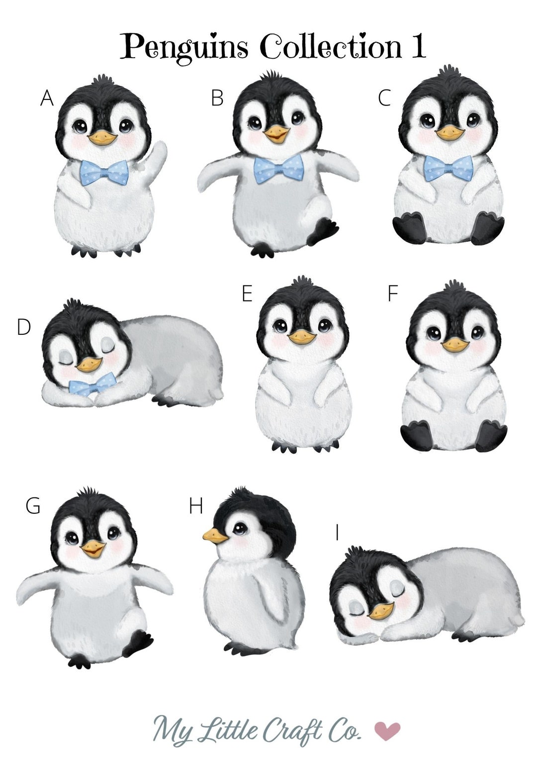 Stickers Penguins 1 Transparent or White Waterproof Vinyl Stickers ...