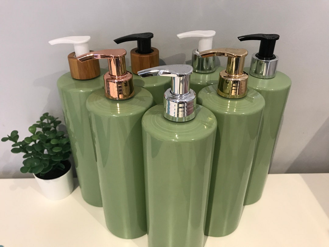 Reusable 500ml PET Plastic Sage Bathroom Bottle With Choice of - Etsy