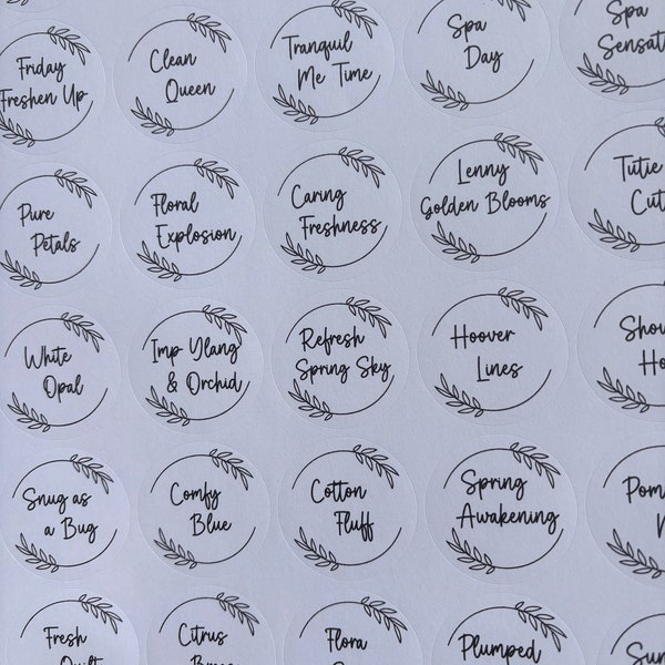 Scent Wax Labels - Etsy