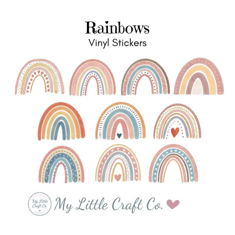 Rainbow Stickers - Etsy UK