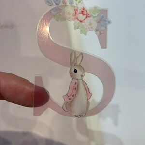Stickers, Peter Rabbit Alphabet, Pink, Transparent Waterproof Vinyl ...
