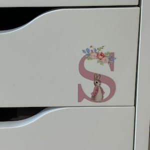 Stickers, Peter Rabbit Alphabet, Pink, Transparent Waterproof Vinyl ...