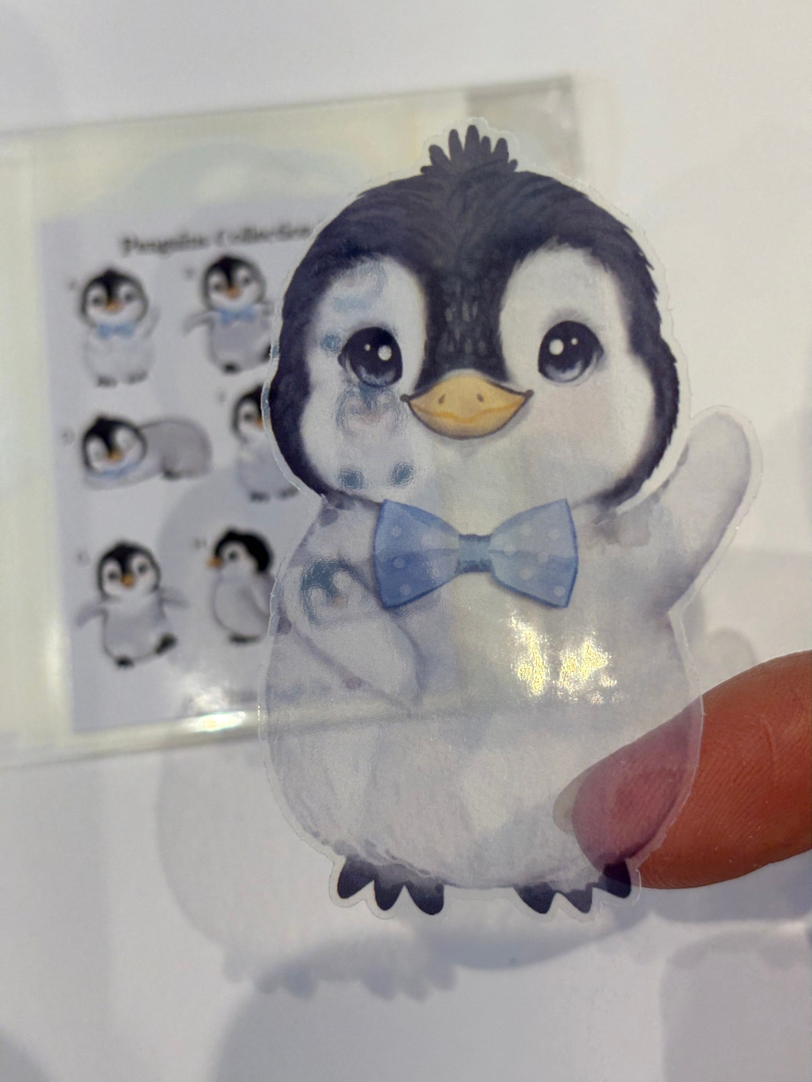 Stickers - Penguins - Transparent or White Waterproof Vinyl Stickers ...