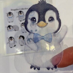 Stickers Penguins 1 Transparent or White Waterproof Vinyl Stickers ...