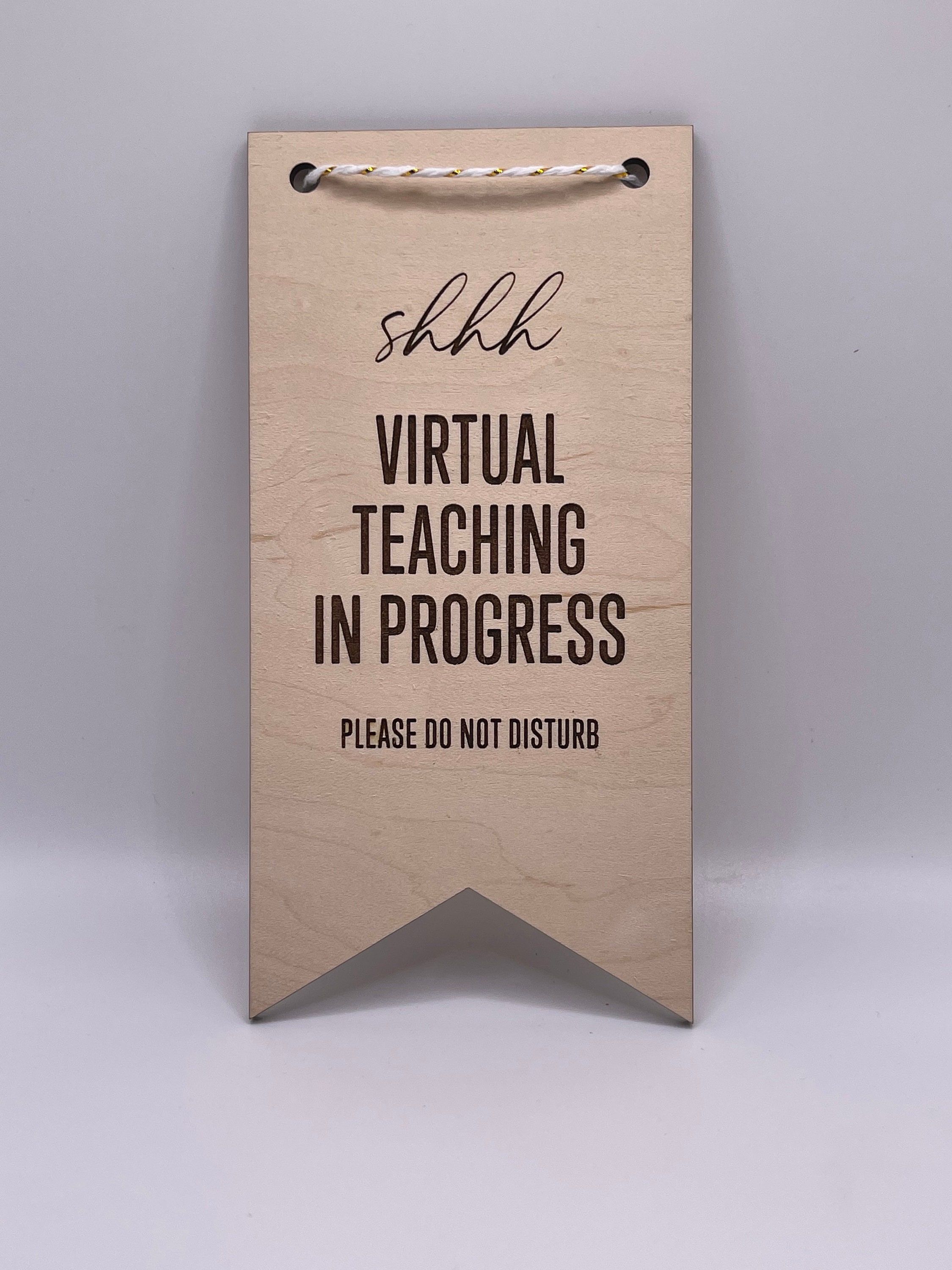 Shhh Quiet Signs virtual Teaching in Progress Virtual | Etsy