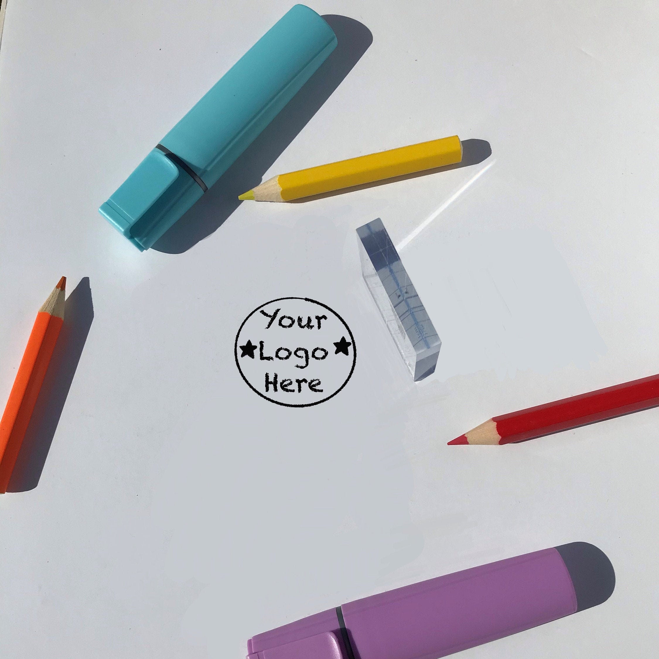 Custom Logo Stamp Business Stamp Ink Stamp | Etsy