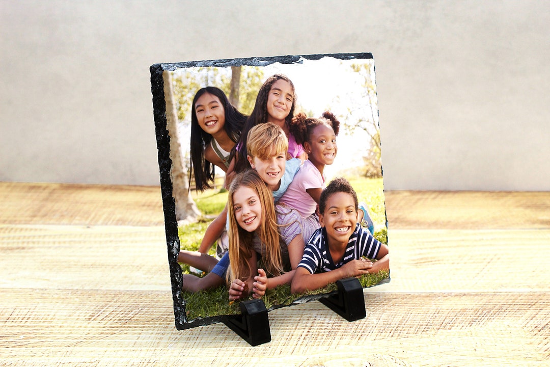 Personalised Photo Slate | Custom Rock Slate Tile | Picture Gift ...
