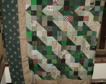 Split Nine Patch Quilt - Etsy
