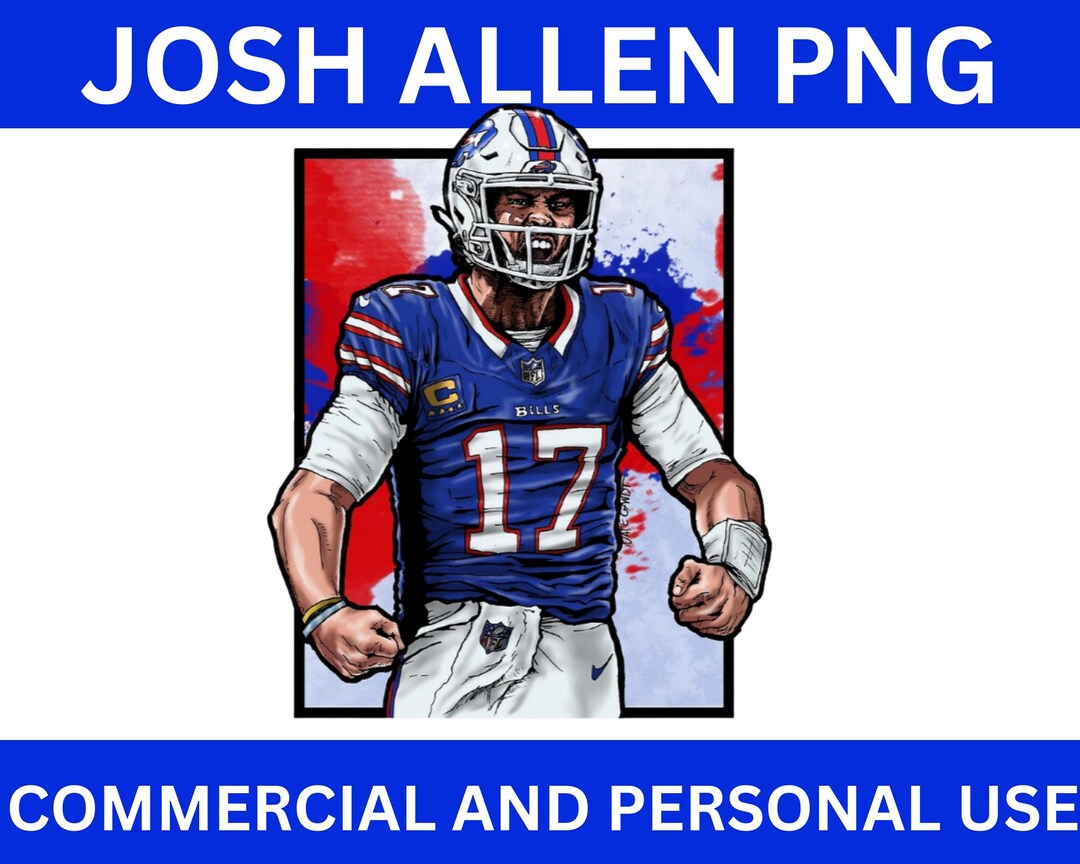 Josh Allen Sublimation, Allen Png Bills Bootleg, Josh Jersey Buffalo ...