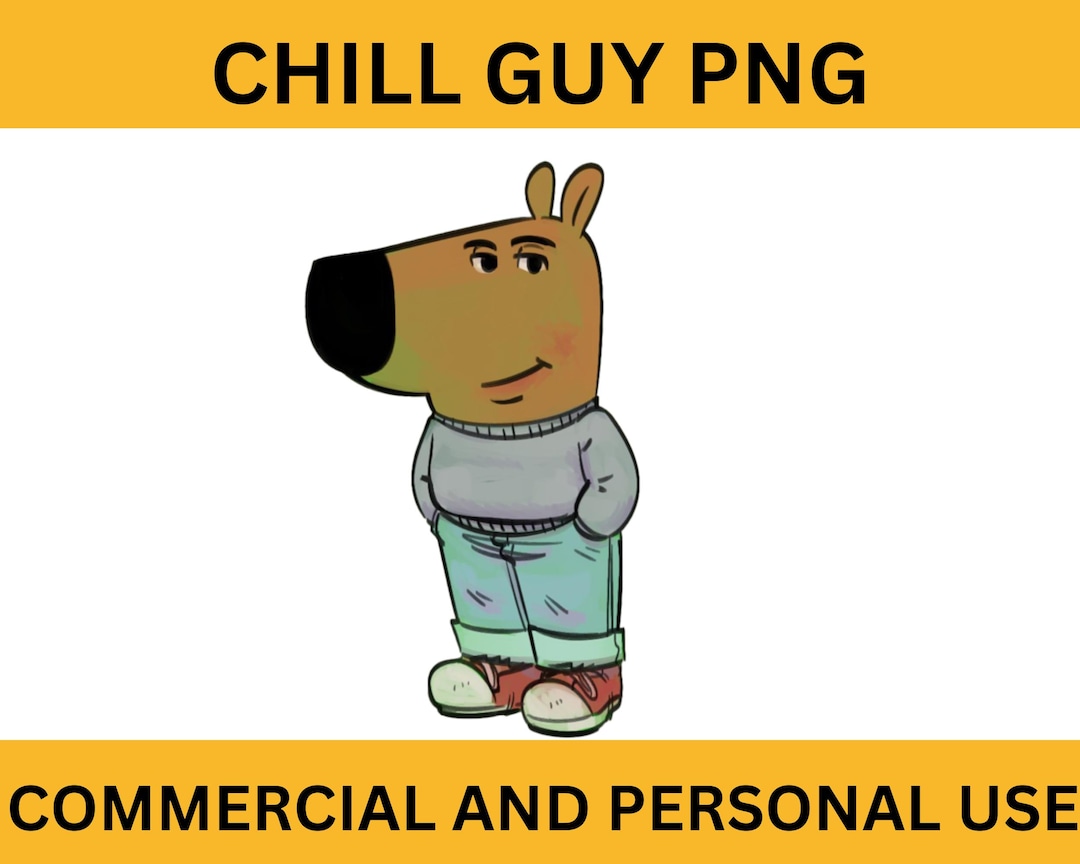 Meme de Chill Guy PNG, clip art de Just a Chill Guy, sublimación ...