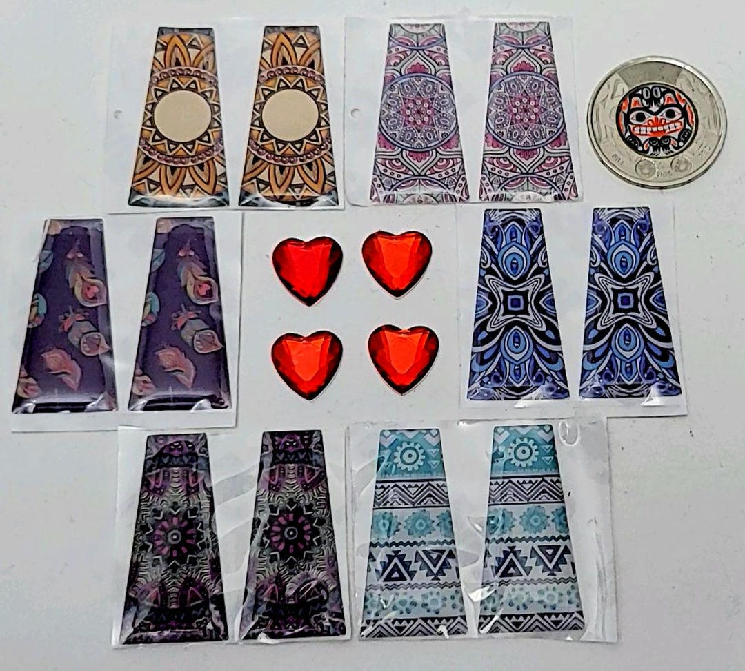 Adorable Native Indigenous Pattern Epoxy Cabs Gems Flatback Beads DIY ...