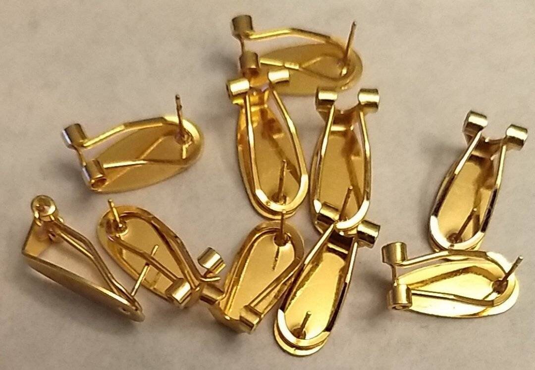 10/20 5 or 10 Pairs Fingernail Earring Post DIY Crafts | Etsy