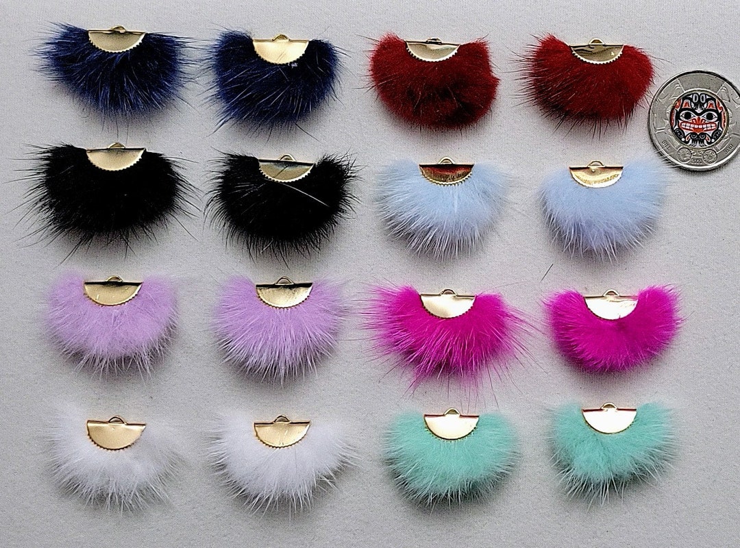 Adorable Real Mink Fur Tassels DIY Crafts Dangle Hanging Beading ...