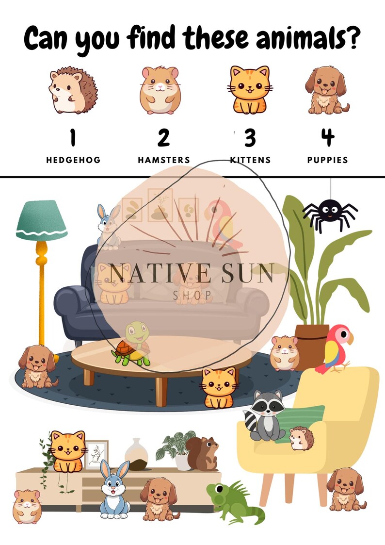 Children's Eye Spy Games | Instant Download | Printable Activity Sheets ...