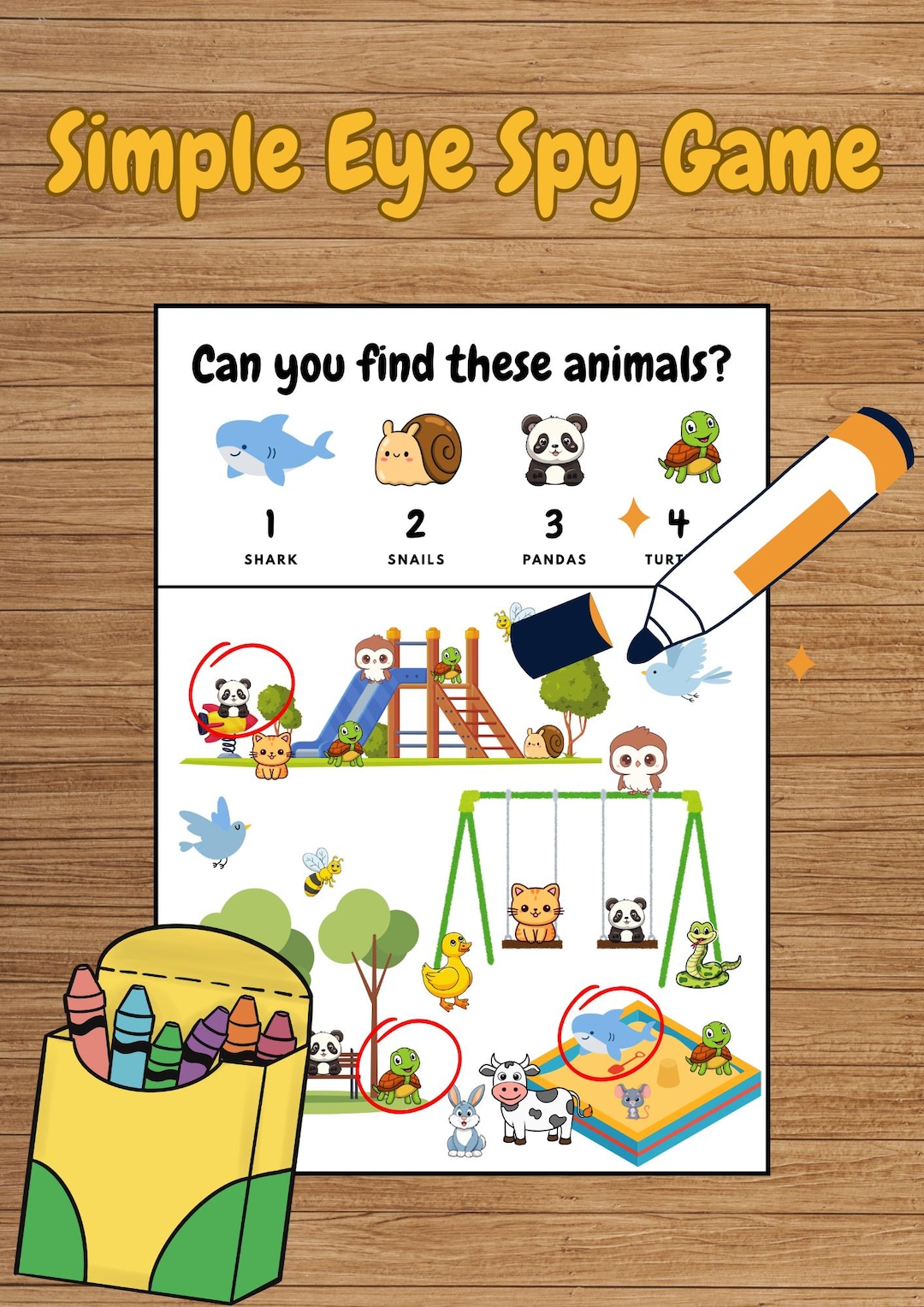 Children's Eye Spy Games | Instant Download | Printable Activity Sheets ...