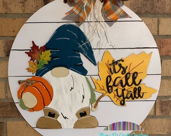 Fall Scarecrow Gnome Door Hanger - Etsy