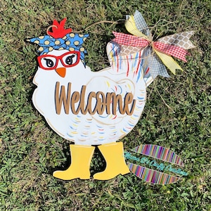 Chicken Door Hanger | Etsy