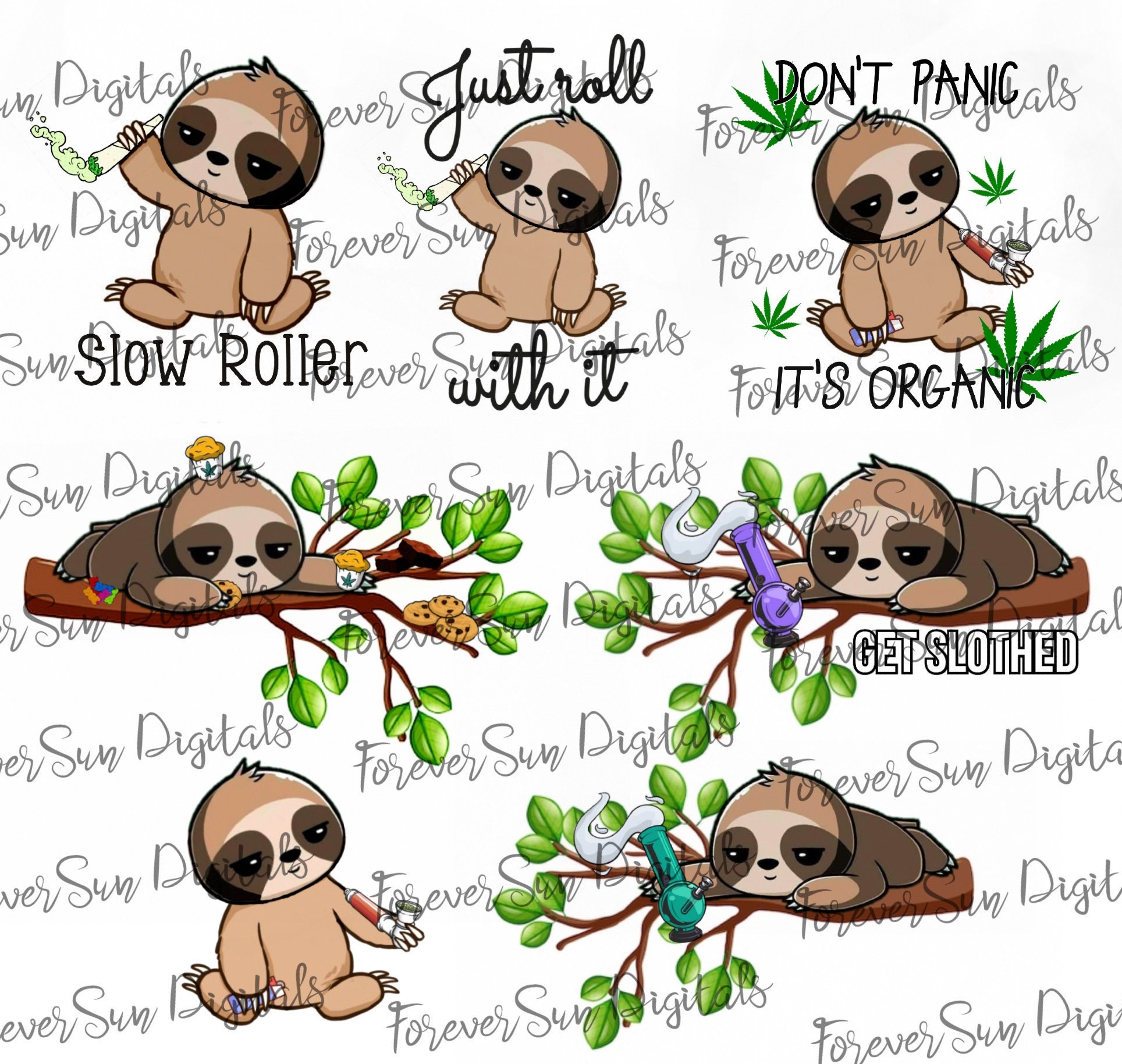 Stoned Sloth Drawing