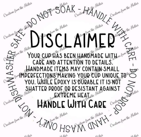Tumbler Disclaimer Digital Design Printable Design - Etsy