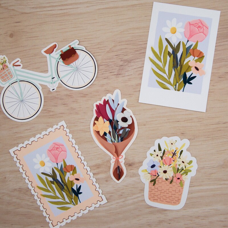 Spring Stickers - Etsy